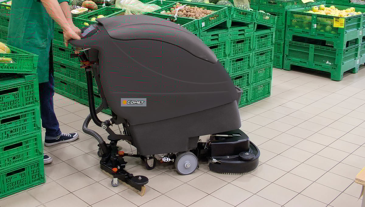 How to ensure the hygiene of floors with a scrubber dryer