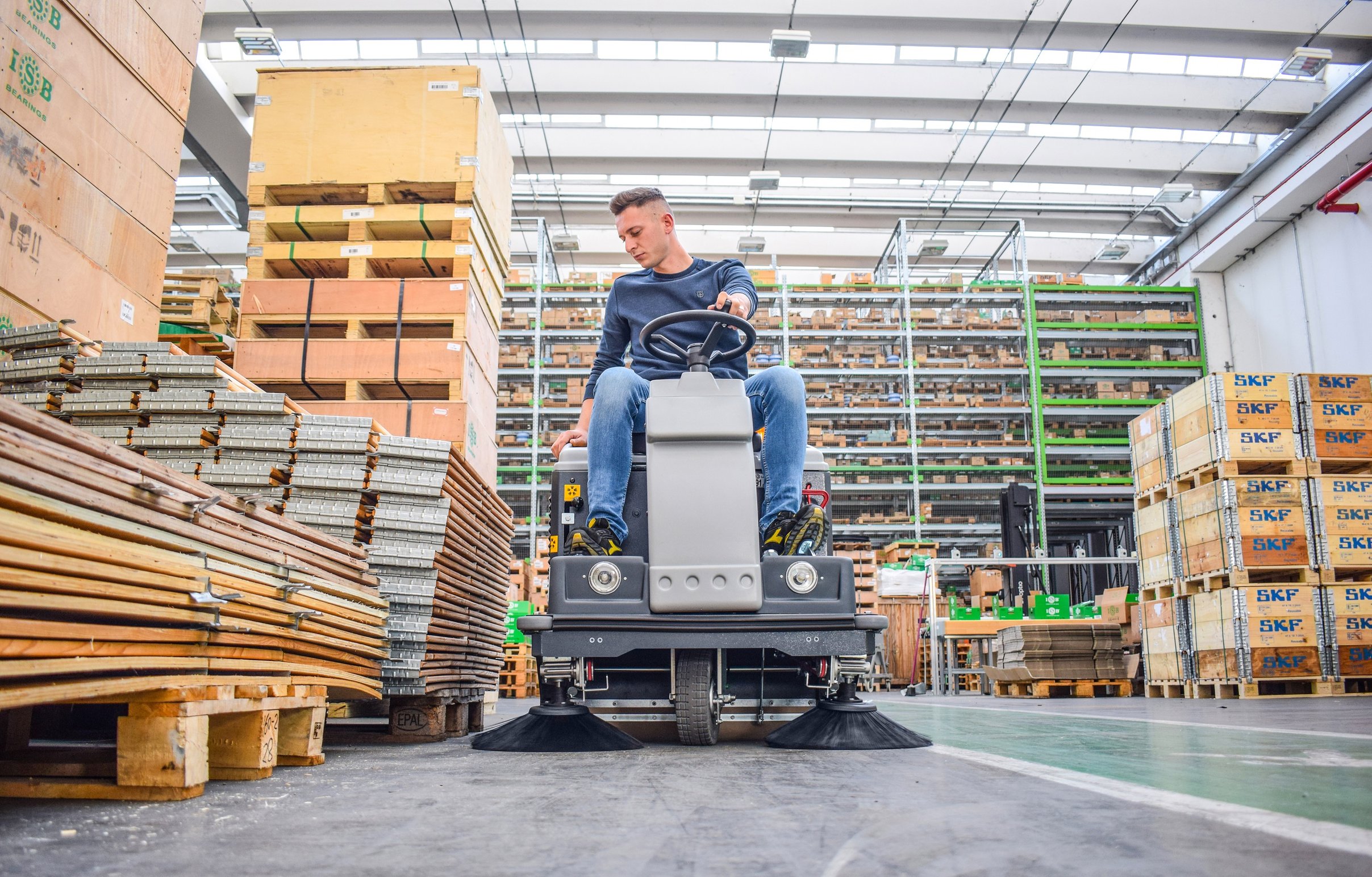 Ride-on sweepers: effortlessly clean floors